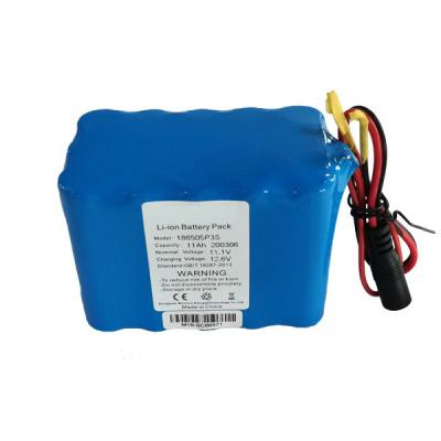 China Custom 18650 Lithium Battery Pack 11000mAh 12V Deep Cycle for Camping Equipment UN38.3 Certified for sale