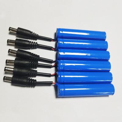 China 3.7V 2200mAh 18650 Lithium Ion Battery Pack with DC Barrel Jack for LED Light for sale