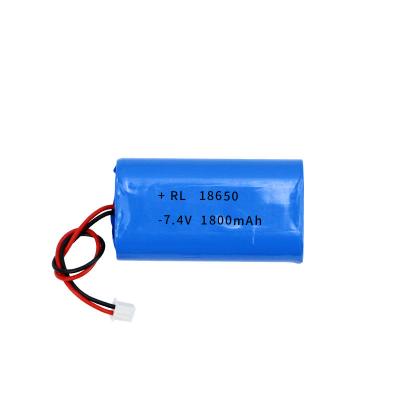 China Custom 7.4V 1800mAh Rechargeable 18650 Lithium Ion Battery Pack UN38.3 Certified for sale