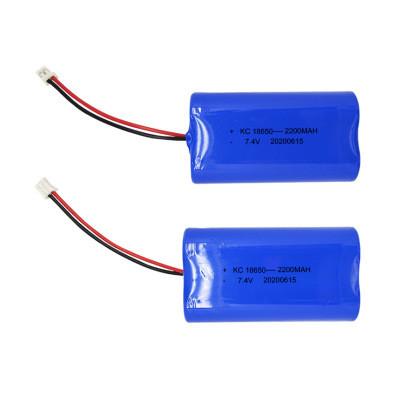 China Custom 18650 Battery Pack 7.4V 2200mAh Rechargeable Lithium Ion for LED Light UN38.3 for sale
