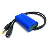China Rechargeable 18650 Battery Pack 7.4V 2000mAh 2-Cell Lithium Ion with Dual DC Ports for Miner Lamp for sale