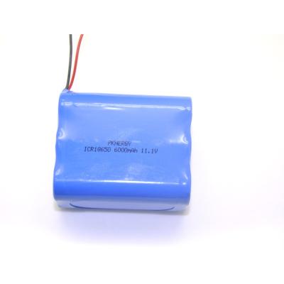 China Samsung 18650 11.1V 6000mAh Lithium Ion Battery Pack for Industrial Instruments LED Lighting for sale