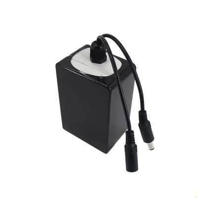 China 7.4V 6000mAh 18650 Lithium Battery Pack Metal Case Dual DC Port for Solar Power Systems for sale