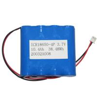 China UN38.3 Certified 18650 Battery Pack 10.4Ah 3.7V Samsung Custom Lithium Battery for Desktop Fan for sale