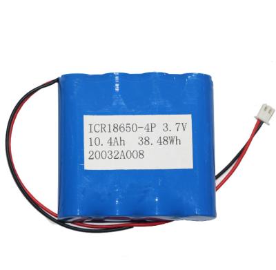 China UN38.3 Certified 18650 Battery Pack 10.4Ah 3.7V Samsung Custom Lithium Battery for Desktop Fan for sale