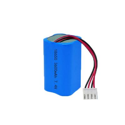 China BMS Protected 18650 Battery Pack 3600mAh 7.4V Lithium Ion Rechargeable Battery for Smart Sweeper Custom OEM for sale