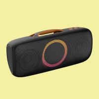China 40W Black ABS Iron Battery Outdoor Party Speaker With 10 Meters Wireless Range for sale