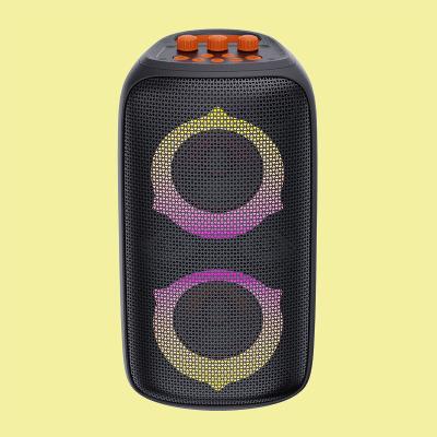 China Black Bluetooth V5.3 Outdoor Party Speaker with Battery 4\u03a9 Impedance ABS Iron for sale