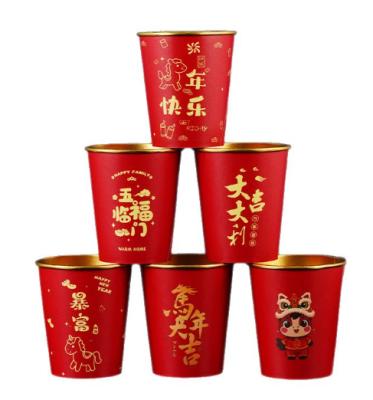 China Red Gold Aluminum Foil Cup Thickened High Temperature Resistant Food Grade Wood Pulp for sale