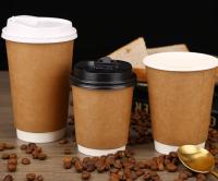 China Disposable Double Layer Heat Proof Paper Cup with Leak Proof Lid Food Grade Virgin Pulp for sale