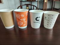 China Custom Double Layer Hollow Insulated Paper Cup for Takeaway Food Grade Virgin Wood Pulp Brand Printing for sale