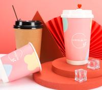 China Double layer insulated paper cup with food grade kraft paper and temperature resistance for coffee and takeaway for sale