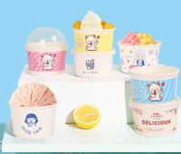 China Thickened Cartoon Paper Bowls, Leak-Proof Reinforced Design for Ice Cream & Desserts for sale