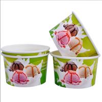 China Biodegradable Leak Proof Tasting Paper Bowls with Food-Grade PE Coating for Ice Cream and Yogurt for sale