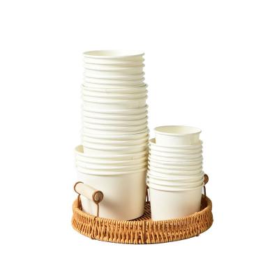 China Thickened Double PE Coated Paper Bowl Food Grade Disposable Bowl For Ice Cream And Yogurt for sale