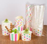 China Double PE Coated Biodegradable Ice Cream Cups Leak Proof for Commercial Desserts for sale