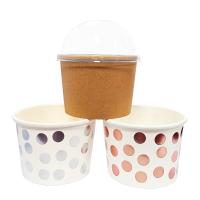 China Eco Friendly Leak Proof Paper Cup and Bowl with Custom Logo Printing for Yogurt and Ice Cream for sale
