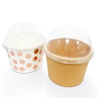 China Eco Friendly Leak Proof Paper Cup and Bowl with Custom Logo Printing for Yogurt and Ice Cream for sale