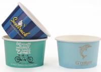 China Custom Logo Ice Cream Cups and Paper Bowls Food Grade PE Coating Eco Friendly Biodegradable for sale