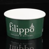China Eco-Friendly Leak-Proof Paper Bowls with Custom Logo Printing for Ice Cream and Frozen Desserts for sale