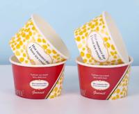China Leak Proof Food Paper Bowl With Custom Logo Printing For Ice Cream Sampling for sale