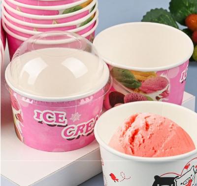 China Eco Friendly Leak Proof Custom Logo Disposable Ice Cream Cup And Bowls for sale