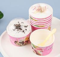 China Eco Friendly Leak Proof Custom Logo Disposable Ice Cream Cup And Bowls for sale