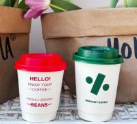China Disposable Double Layer Insulated Thickened Wall Paper Cup Custom Logo Hot Beverages for sale