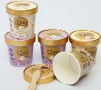 China Biodegradable Ice Cream Cups Paper Bowls Leak Proof with Custom Logo for Frozen Dessert Packaging for sale