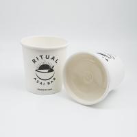 China 350gsm Thickened Double PE Coated Disposable Ice Cream Cup With Custom Logo for sale