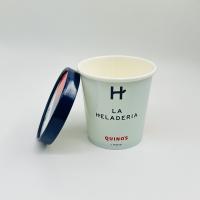 China 350gsm Thickened Double PE Coated Disposable Ice Cream Cup With Custom Logo for sale