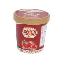China Fully Biodegradable Double Coated Disposable Ice Cream Cup Bowls With Round Logo for sale
