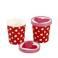 China Double PE Coated Disposable Ice Cream Cup With Leak Proof Rolled Edges for sale