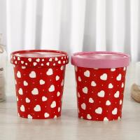 China Double PE Coated Disposable Ice Cream Cup With Leak Proof Rolled Edges for sale