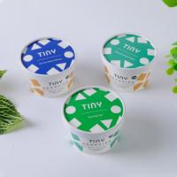 China Disposable Double PE Coating Leak Proof Biodegradable Custom Printed Ice Cream Cups With Lids for sale