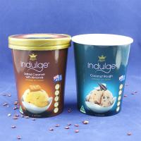 China Recyclable Double Coated Leak Proof Custom Ice Cream Cups Disposable Dessert Paper Bowl for sale
