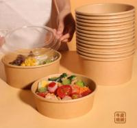 China Food Grade Virgin Kraft Leak Proof Takeout Containers Customizable Printing for Commercial Use for sale