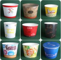 China Custom Thickened Fried Chicken Paper Bucket Double Layer PE Coating Printable Fast Food Packaging for sale