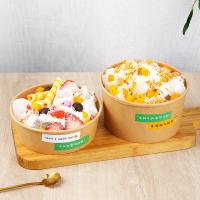 China Leak Proof Biodegradable Food Grade Paper Bowls for Light Meals Desserts for sale