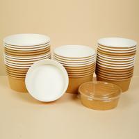 China Leak-Proof Eco-Friendly Biodegradable Kraft Paper Bowl - Food-Grade Safe Material for Takeout and Delivery for sale