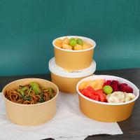 China Eco Friendly Thickened Leak Proof Disposable Paper Bowl For Takeout And Healthy Meals for sale