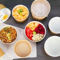 China Eco Friendly Thickened Leak Proof Disposable Paper Bowl For Takeout And Healthy Meals for sale