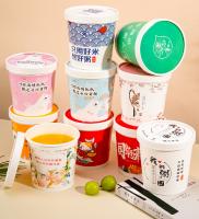 China Extra Thick Kraft Paper Takeout Container Leak Proof Biodegradable Food Box for Congee Noodles Desserts for sale