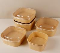 China Oil-Resistant Kraft Paper Bowl with Food-Grade Material and Leak-Proof Design for Takeout Packaging for sale
