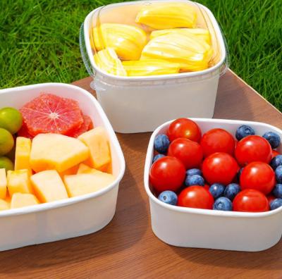 China Square Leak Proof Kraft Takeaway Containers Eco Friendly Food Grade Safe for sale