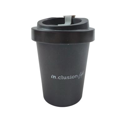 China Matte Black PLA Fully Degradable Biodegradable Coffee Cup Hot Cold -10C To 100C for sale
