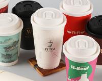 China Double Wall Insulated Custom Biodegradable Coffee Cup Water Resistant Lining Hot Drinks for sale