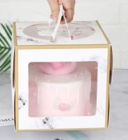 China Marble Handle Cake Box Thickened Material Shockproof Compression Resistant Bakery for sale