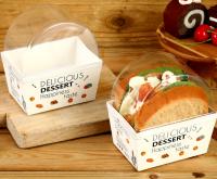 China Thickened Oil Resistant Sandwich Box Foldable Handle 100 Recyclable Breakfast Takeout for sale