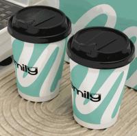 China Double Layer Thickened Heat Resistant Coffee Cup Custom Logo Printing Premium Takeaway Packaging for sale